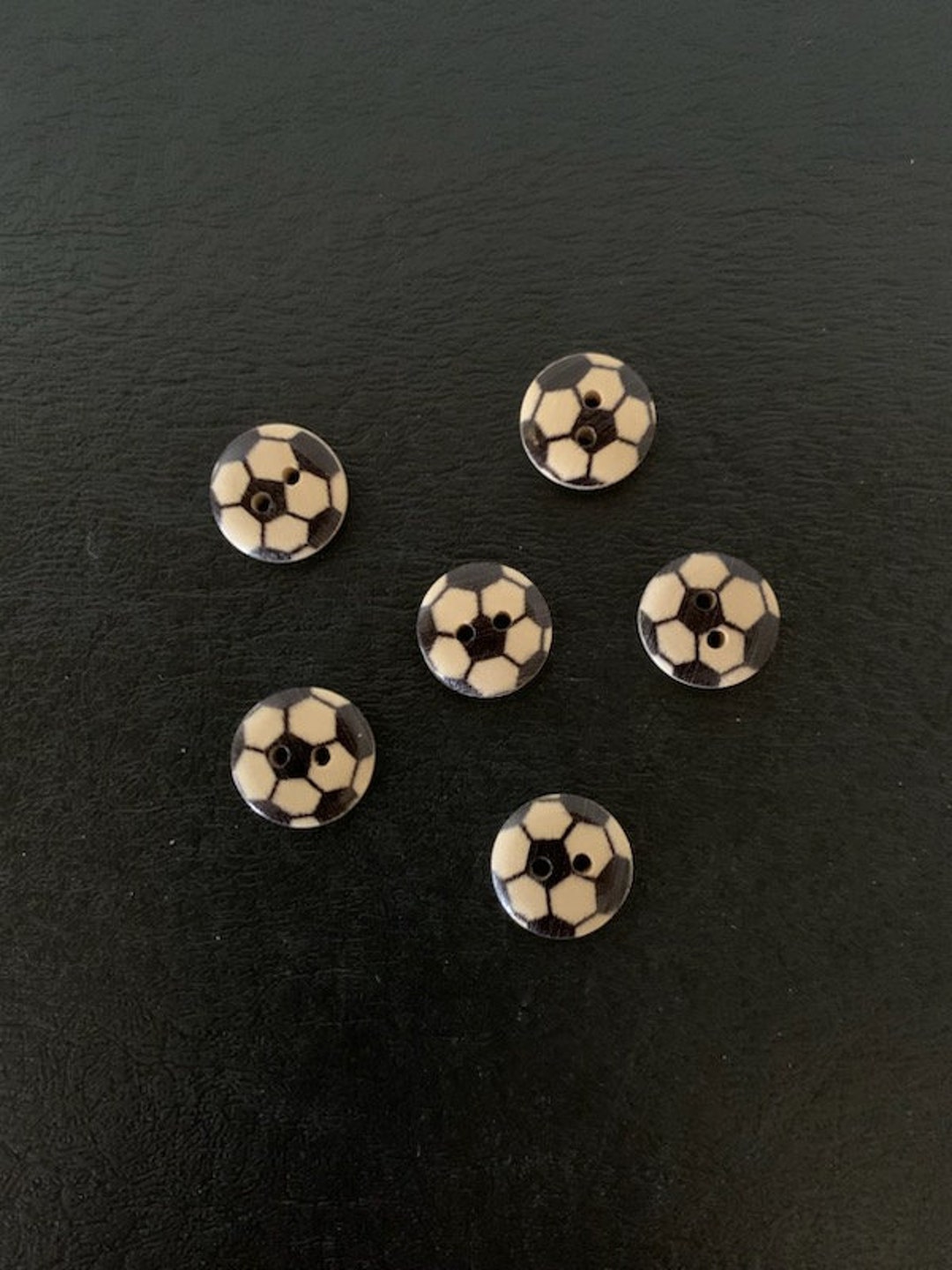 6 Soccer Ball Buttons, Soccer Balls, Wood Buttons, Wood Soccer Ball ...