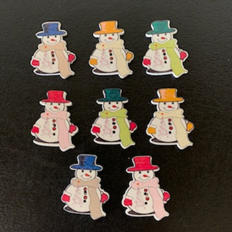 Snowman Buttons - Etsy