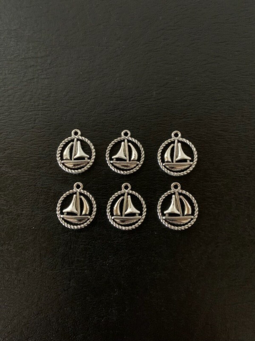 6 Sailboat Charms, Metal Charms, Sailboat Charm, Sail Boat Charm, Boat ...