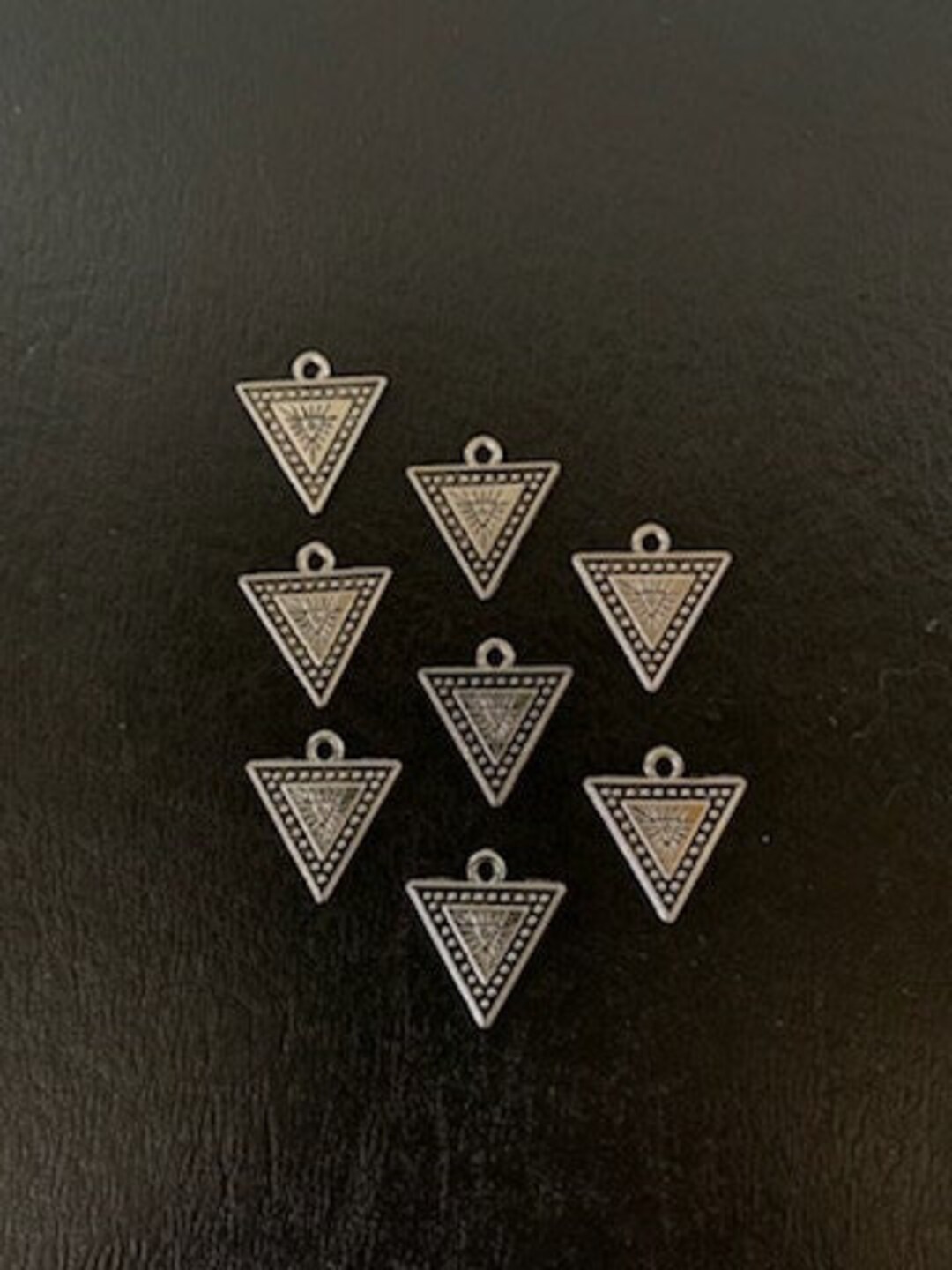 12 Evil Eye Triangle Charms, Evil Eye Charm, Evil Eye Charm Bulk, Evil ...