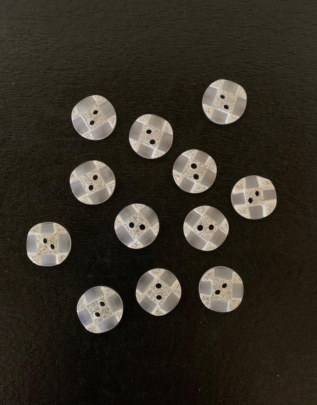 12 Pearl White Lattice Buttons, Pearl White Buttons, White Buttons ...
