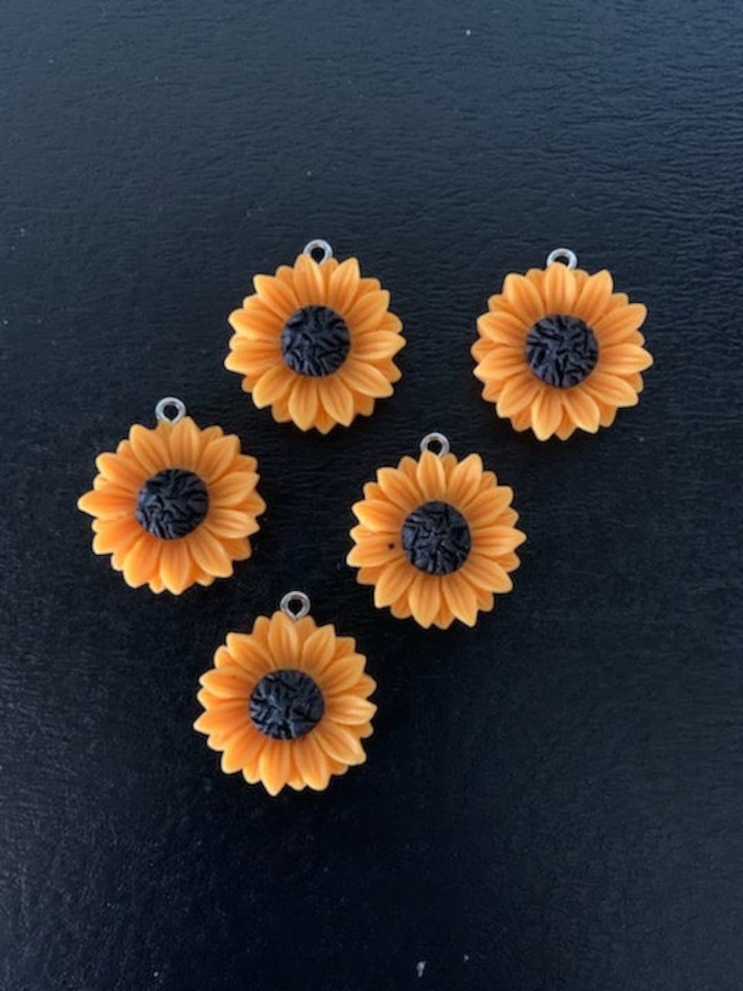 5 Sunflower Pendants, Sunflower Charm, Sunflower Jewelry, Charms ...