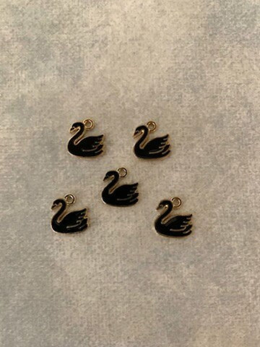 5 Black Swan Charms, Black Swan, Black Swan Pendant, Black Swan Jewelry ...