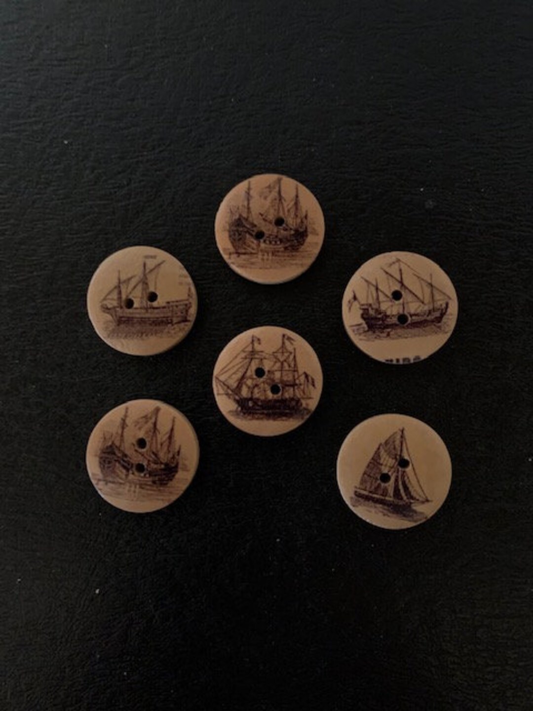 6 Random Mix Vintage Ships Buttons, Vintage Ship Picture, Vintage Ship ...