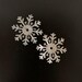 8 Silver Glitter Snowflakes, Silver Snowflake, Glitter Snowflakes ...