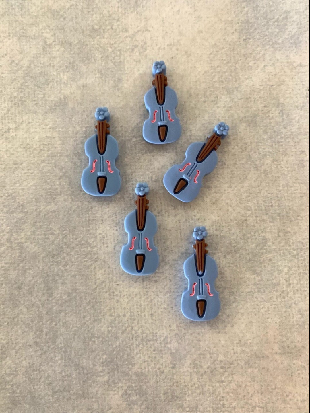 5 Blue Violin Flatbacks Violin Flats Violin Flatback Violin - Etsy