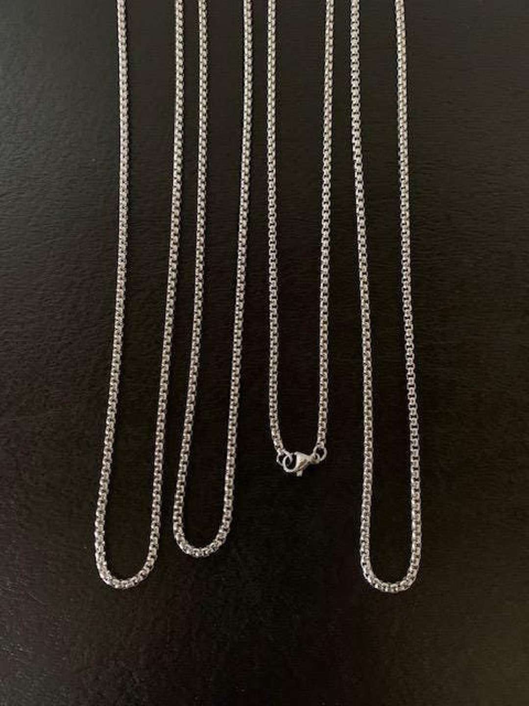 4 Antique Silver 23" Rolo Chains, Rolo Chain Silver, Rolo Chain, 23 ...