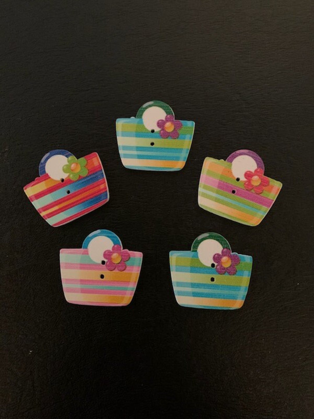5 Random Mix Beach Bag Buttons, Bag Buttons, Beach Buttons, Purse ...