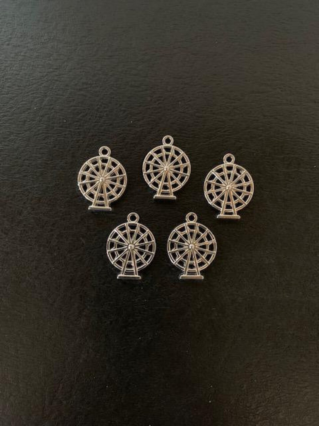 5 Silver Ferris Wheel Charms, Ferris Wheel Charm, Silver Charms, Charms ...