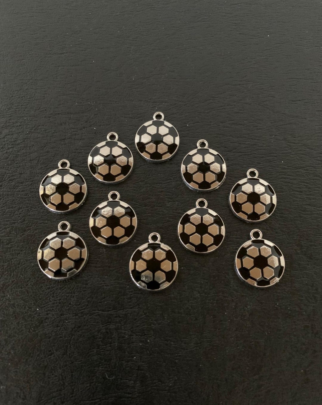 10 Soccer Ball Charms, Silver Soccer Charms, Soccer Pendant, Soccer ...