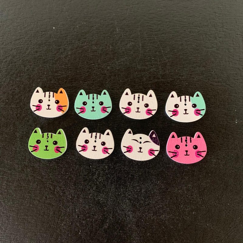 Cat Buttons - Etsy