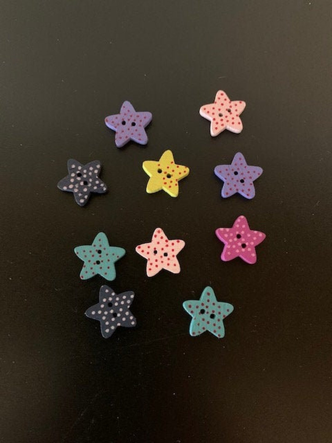 10 Random Mix Star Buttons, Star Buttons, Star Button, Small Buttons, 2 ...