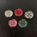 5 Random Mix Apple Buttons, Apple Buttons, Plaid Buttons, Apple Craft ...