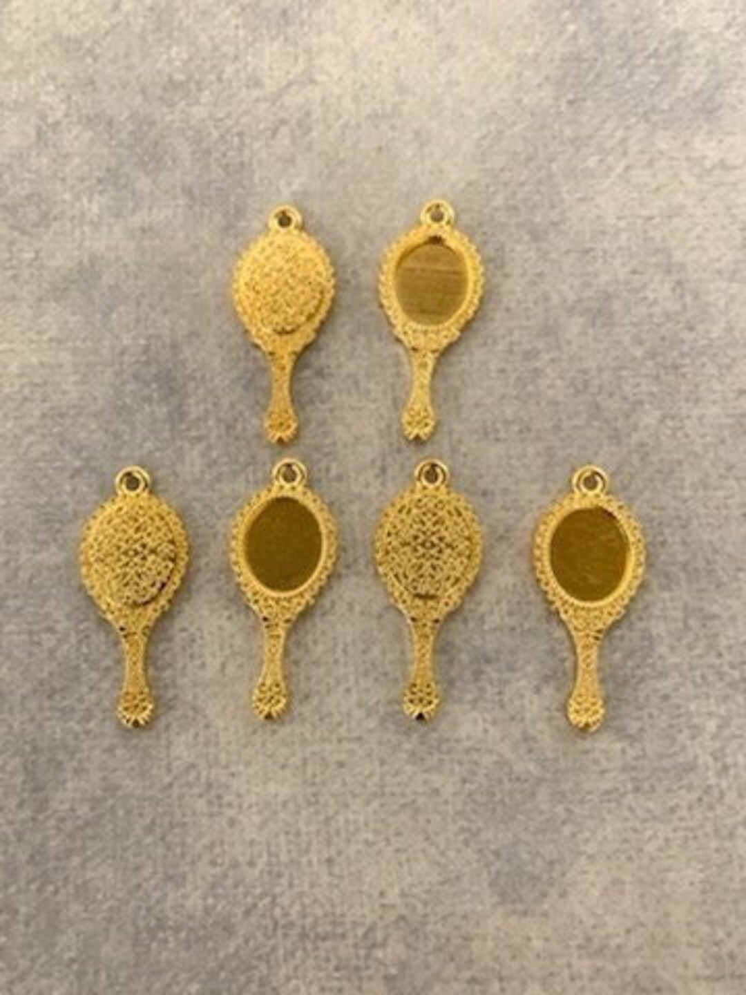 6 Hand Mirror Charms, Hand Mirror Pendant, Hand Mirror Pendants, Hand ...