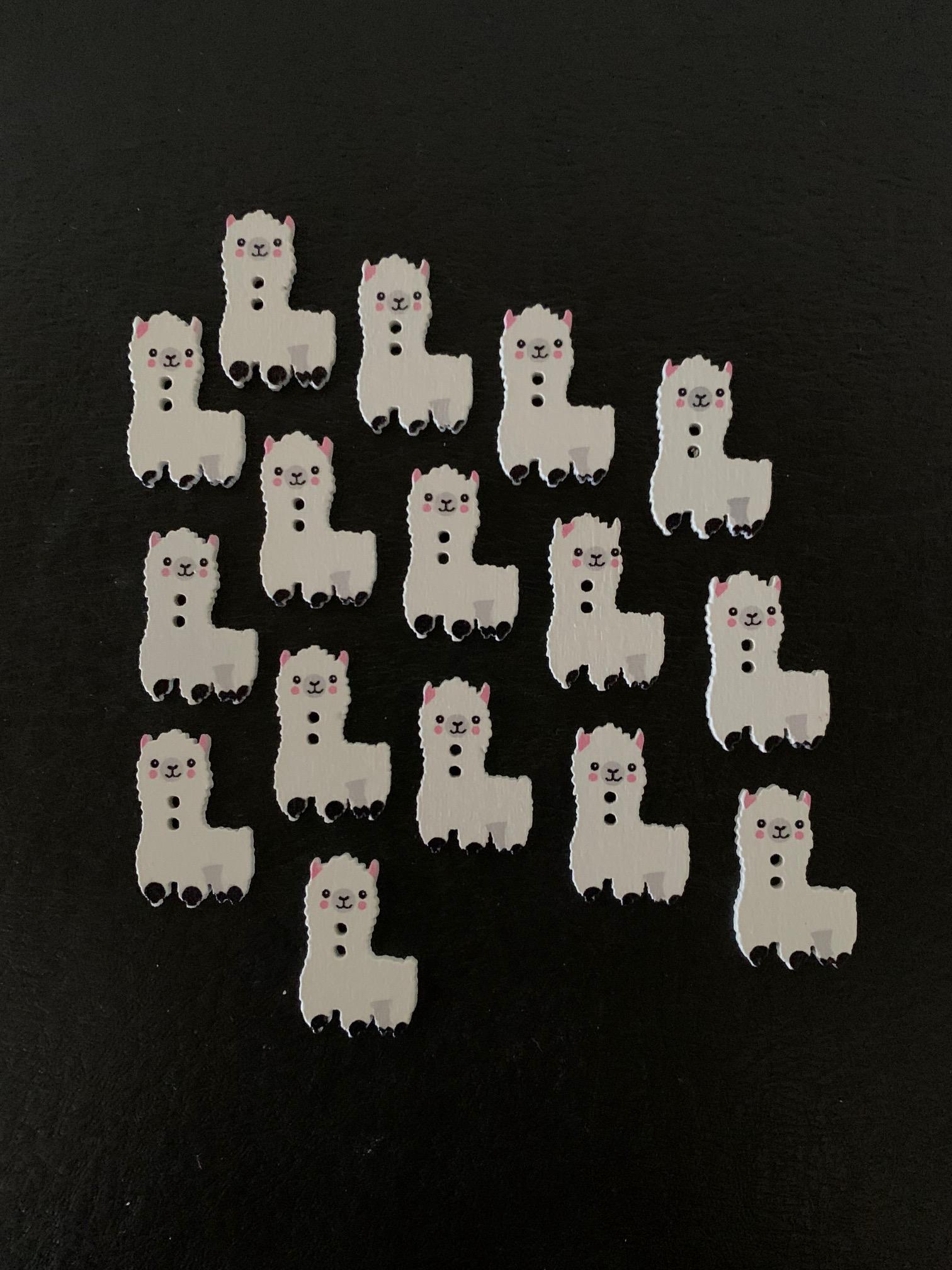 16 Llama Buttons, Sheep Buttons, Llama Button, Alpaca Crafts, Sheep ...