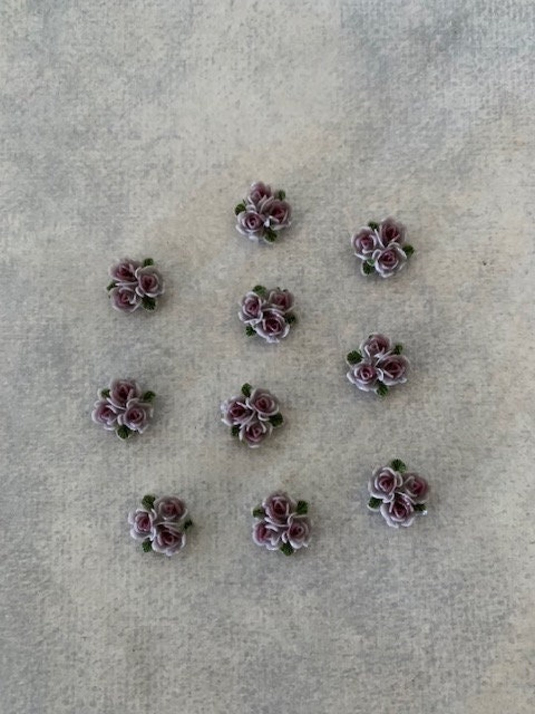 10 Purple Flower Cluster Flats, Small Flowers, Purple Flowers, Flower ...