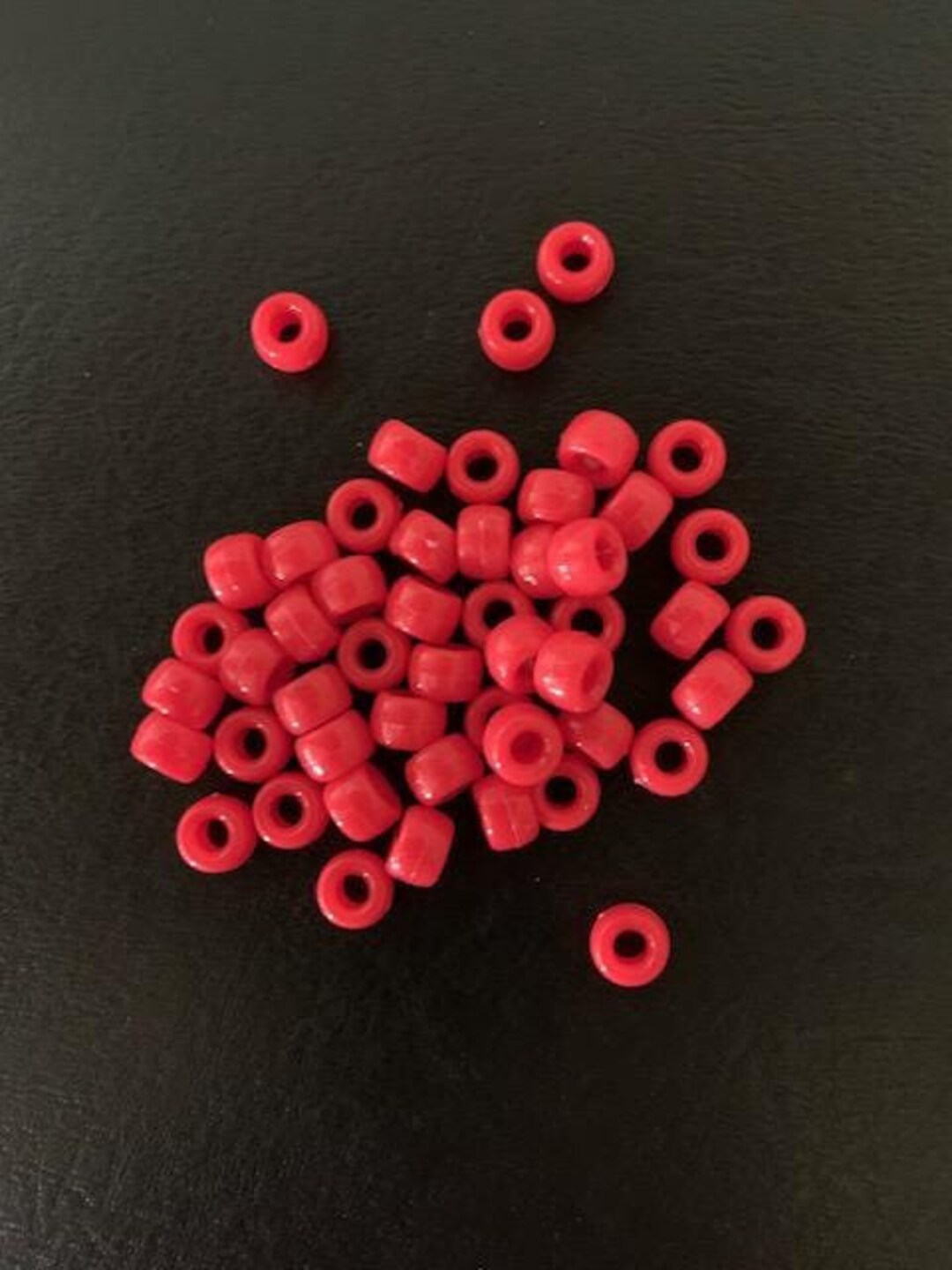 50 Red Pony Beads, Pony Beads, Bulk Pony Beads, Pony Beads Bulk, Red ...