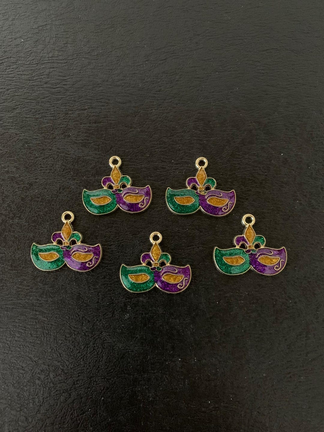 5 Mardi Gras Mask Charms, Mardi Gras Charms, Mardi Gras Pendents, Mardi ...