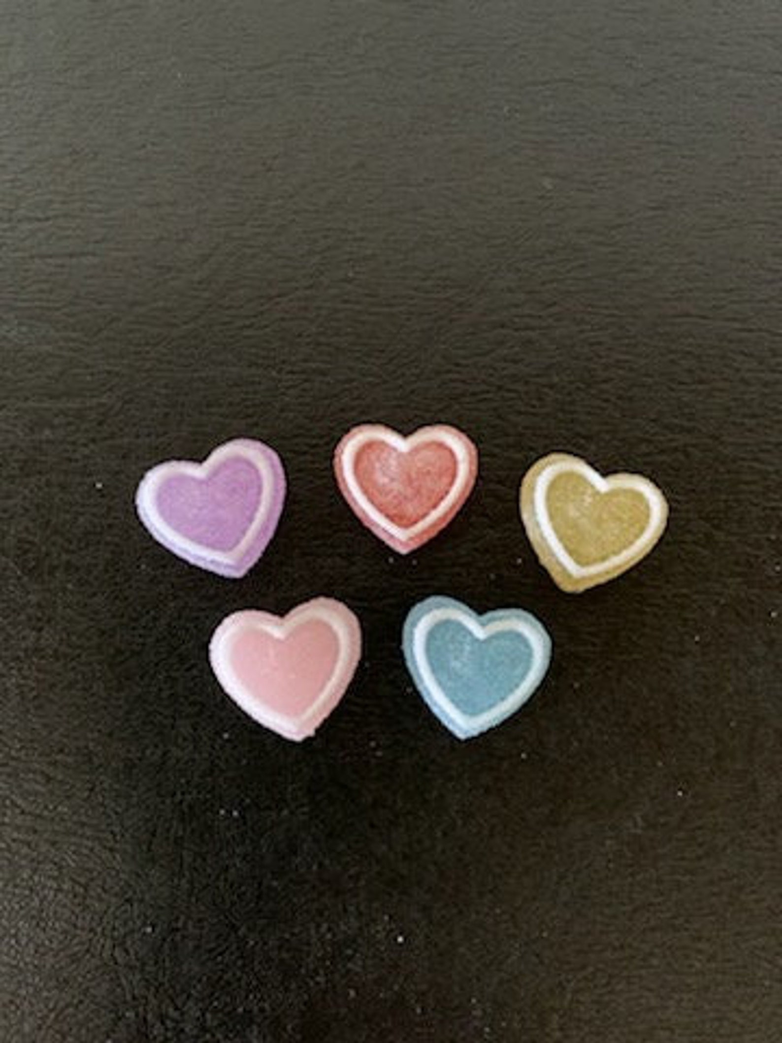 5 Random Mix Heart Flatbacks Heart Cabochon Heart Flats - Etsy