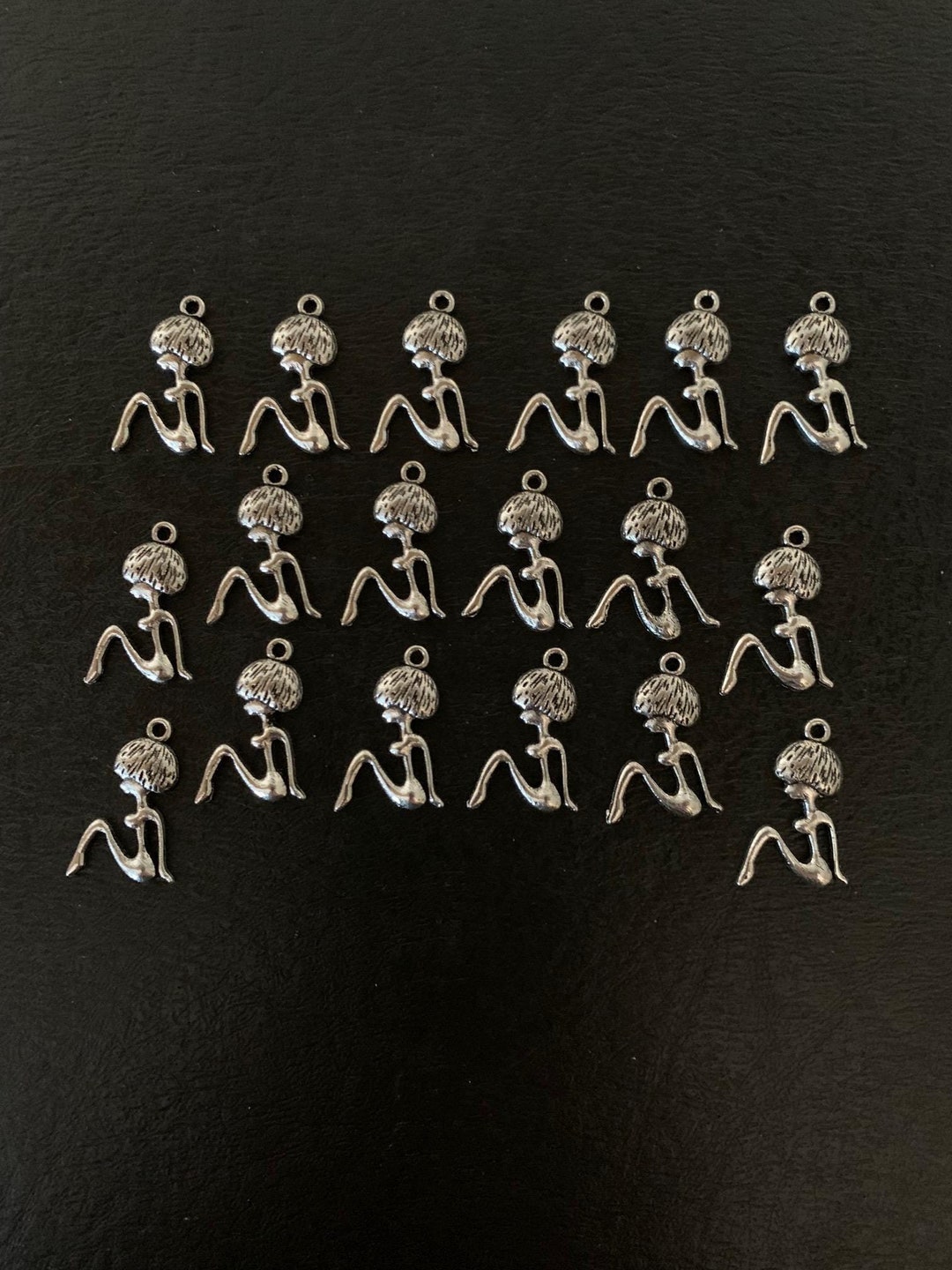 18 Pretty Girl Charms, Girl Charm, Girl Charm Silver, Sitting Girl ...