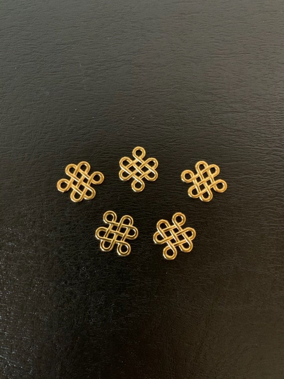 5 Chinese knot charms metal charms charm bracelet chinese | Etsy