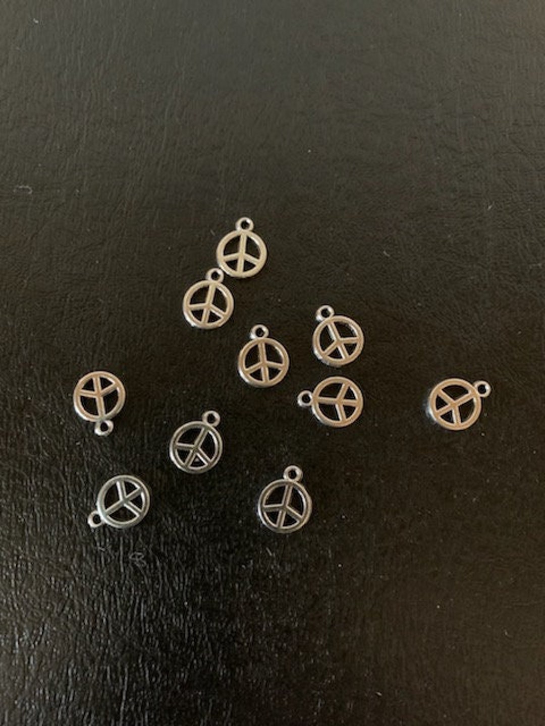 10 Mini Peace Sign Charms, Mini Peace Signs, Peace Sign Charm, Peace ...