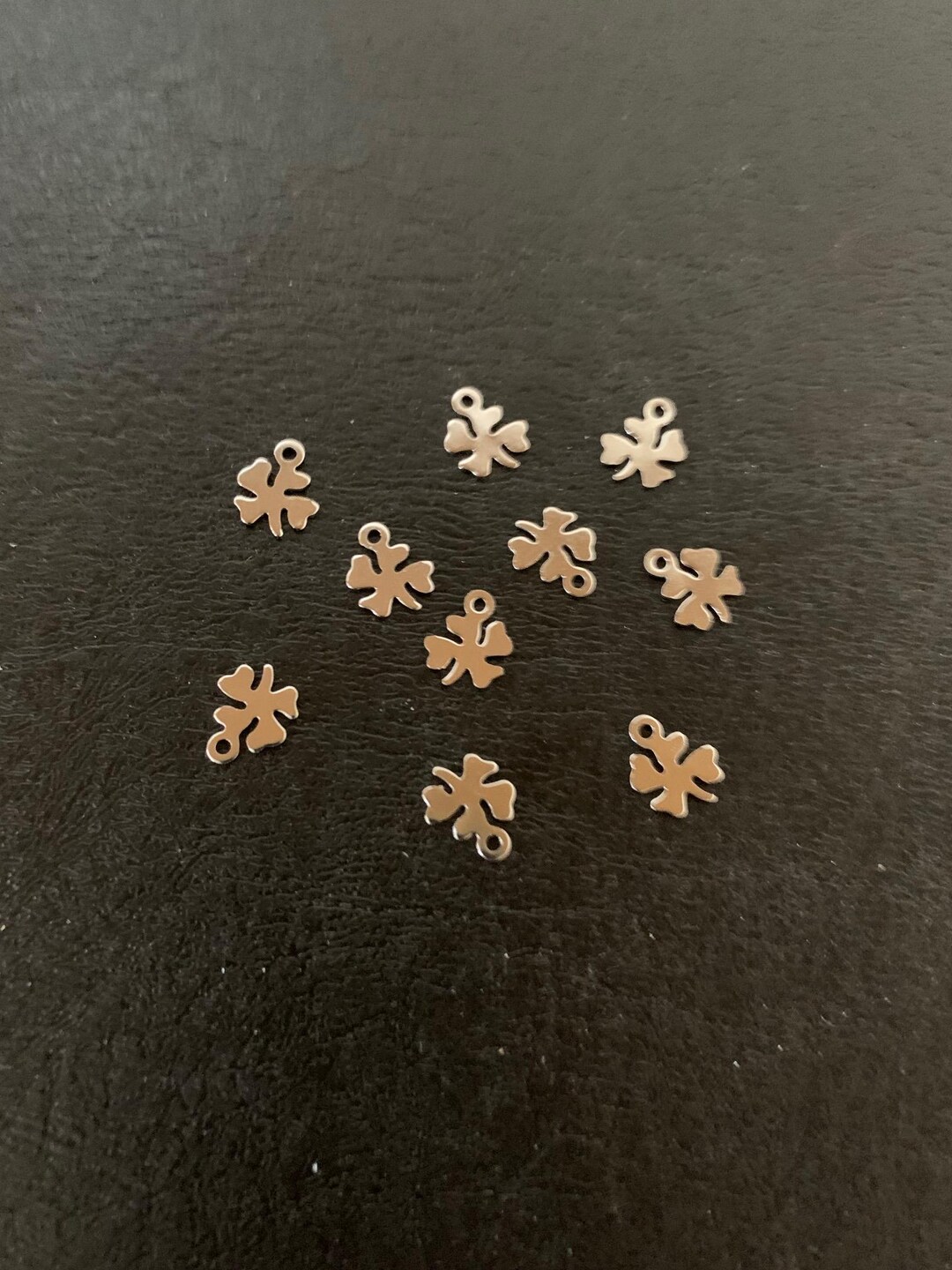 10 Mini 4 Leaf Clover Charms, Metal Charms, Charm, Clover Clover Charm ...