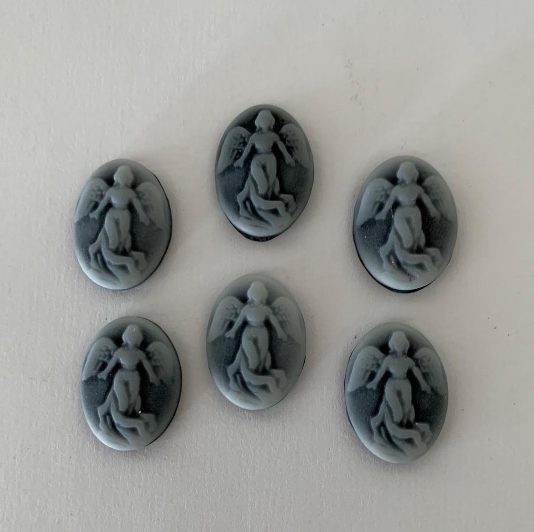 6 Cameo Angel Flatbacks, Cameo Angel, Angel Cameo, Angel Cabochon ...