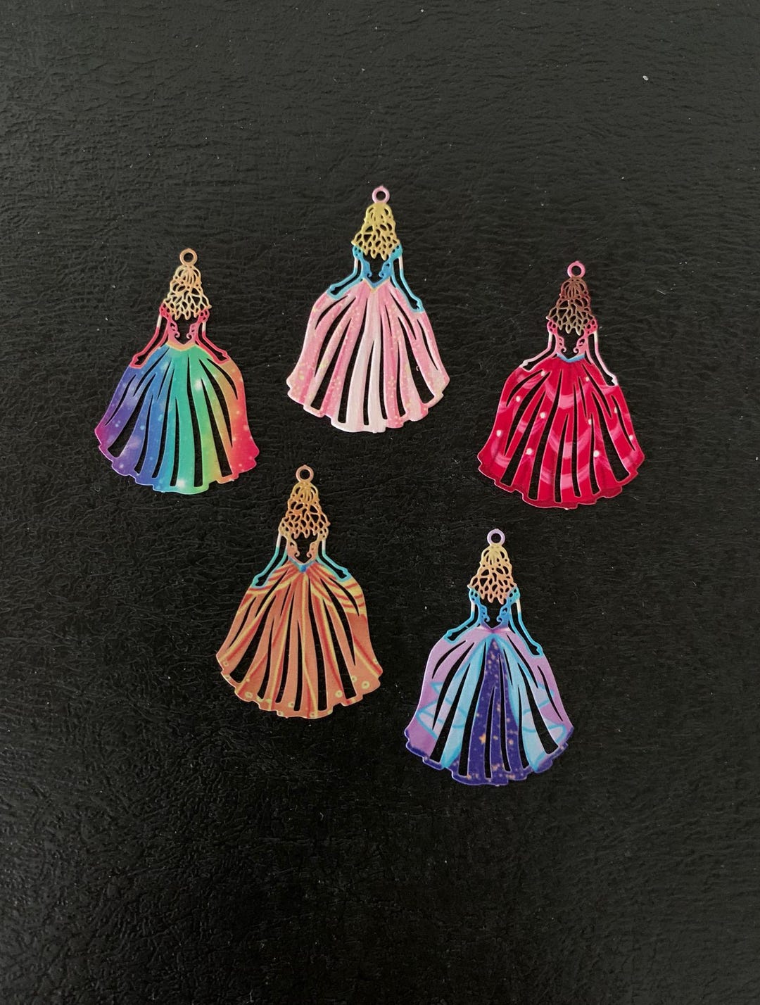 5 Assorted Metal Princess Charms, Princess Charm, Princess Jewelry ...