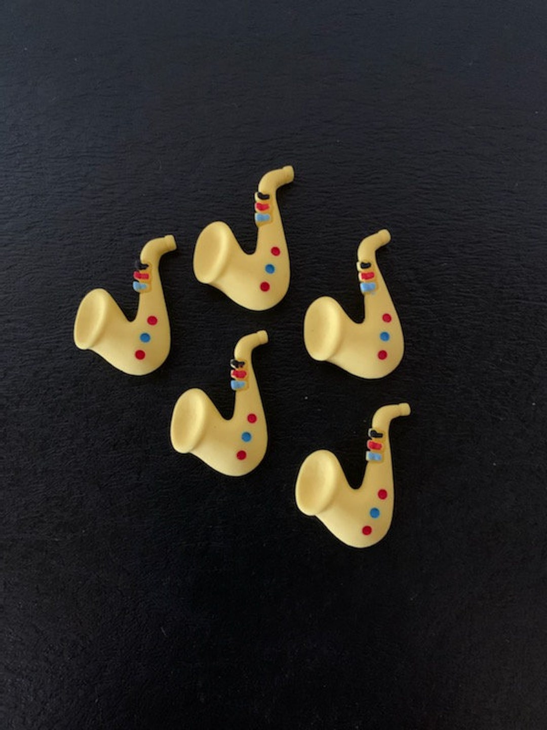 5 Saxophone Flatbacks, Instrument Flats, Saxophone, Saxophone Yellow ...