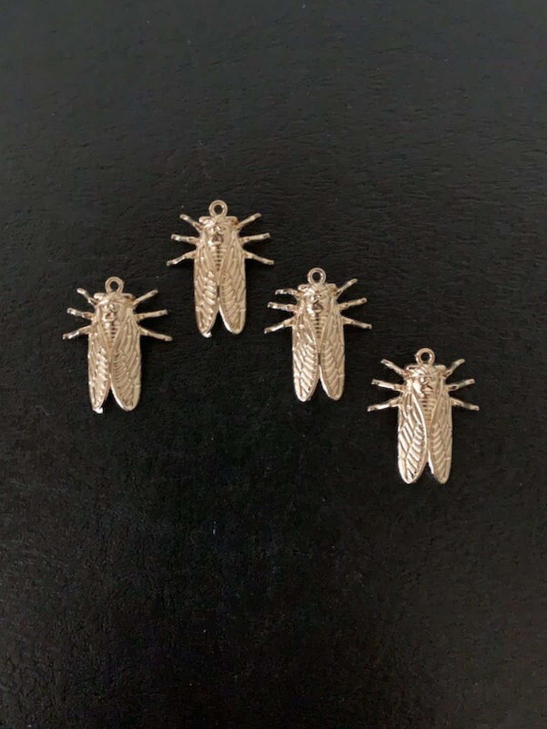 4 Kc Gold Cicada Charms, Cicada Pendant, Cicada Jewelry, Cicada Gift ...