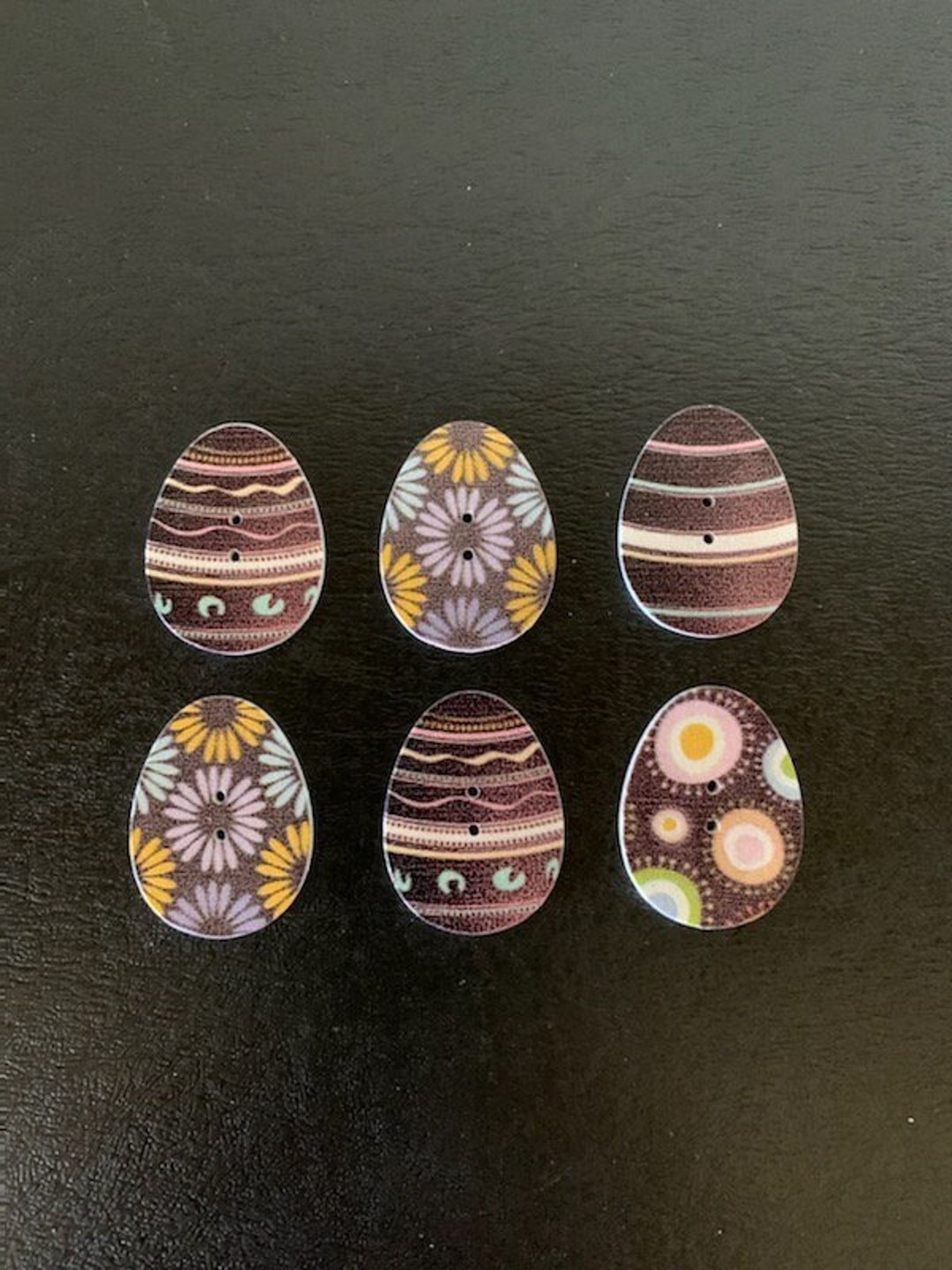 2 Color Choices 6 Lg Easter Egg Buttons, Easter Egg Button, Egg Buttons ...