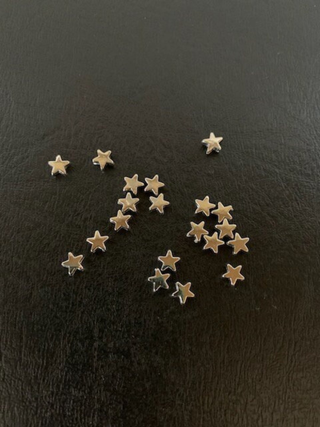 20 Mini Silver Star Beads, Silver Star Bead, Star Beads, 6 Mm Star ...