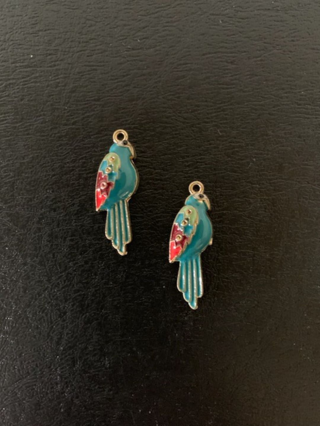 2 Small Parrot Charms, Parrot Charm, Charms Parrot, Parrot Pendant ...