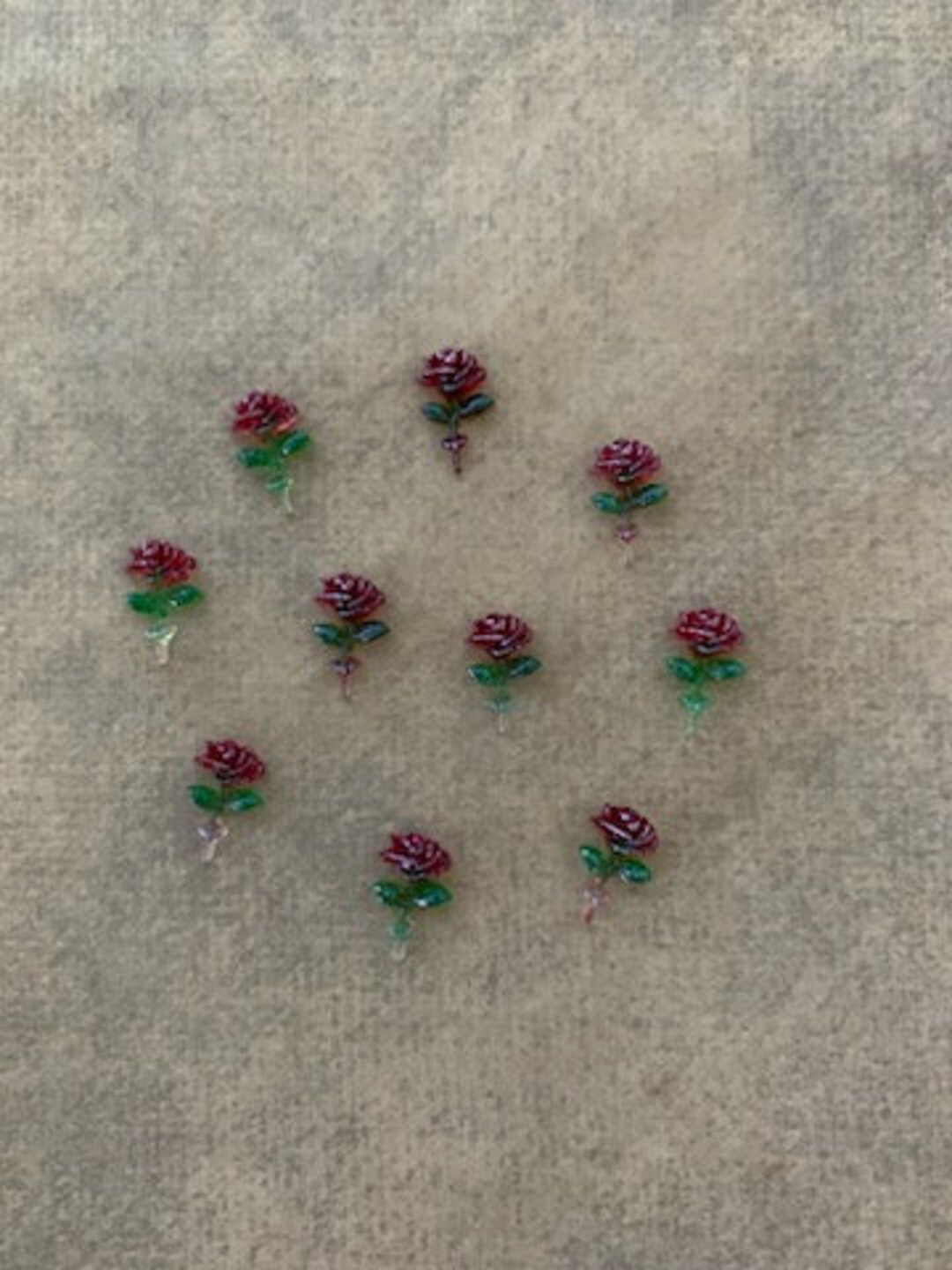 10 Tiny Red Rose Flats Red Roses Tiny Red Roses Rose - Etsy