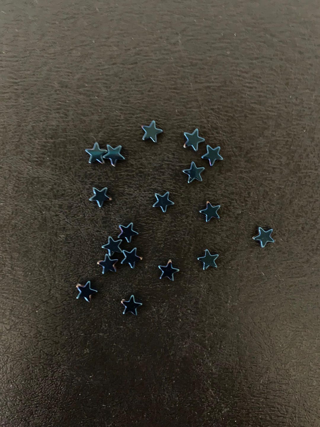 18 Mini Sapphire Blue Star Beads, Blue Star Bead, Star Beads, Mini Star ...