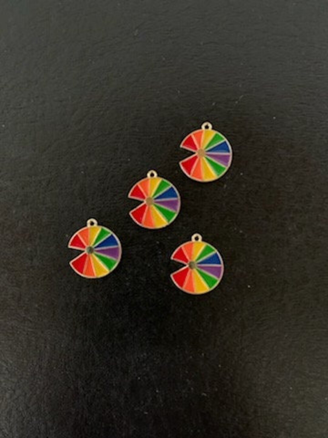4 Color Wheel Charms, Color Wheel Pendant, Color Wheel Jewelry, Artist ...