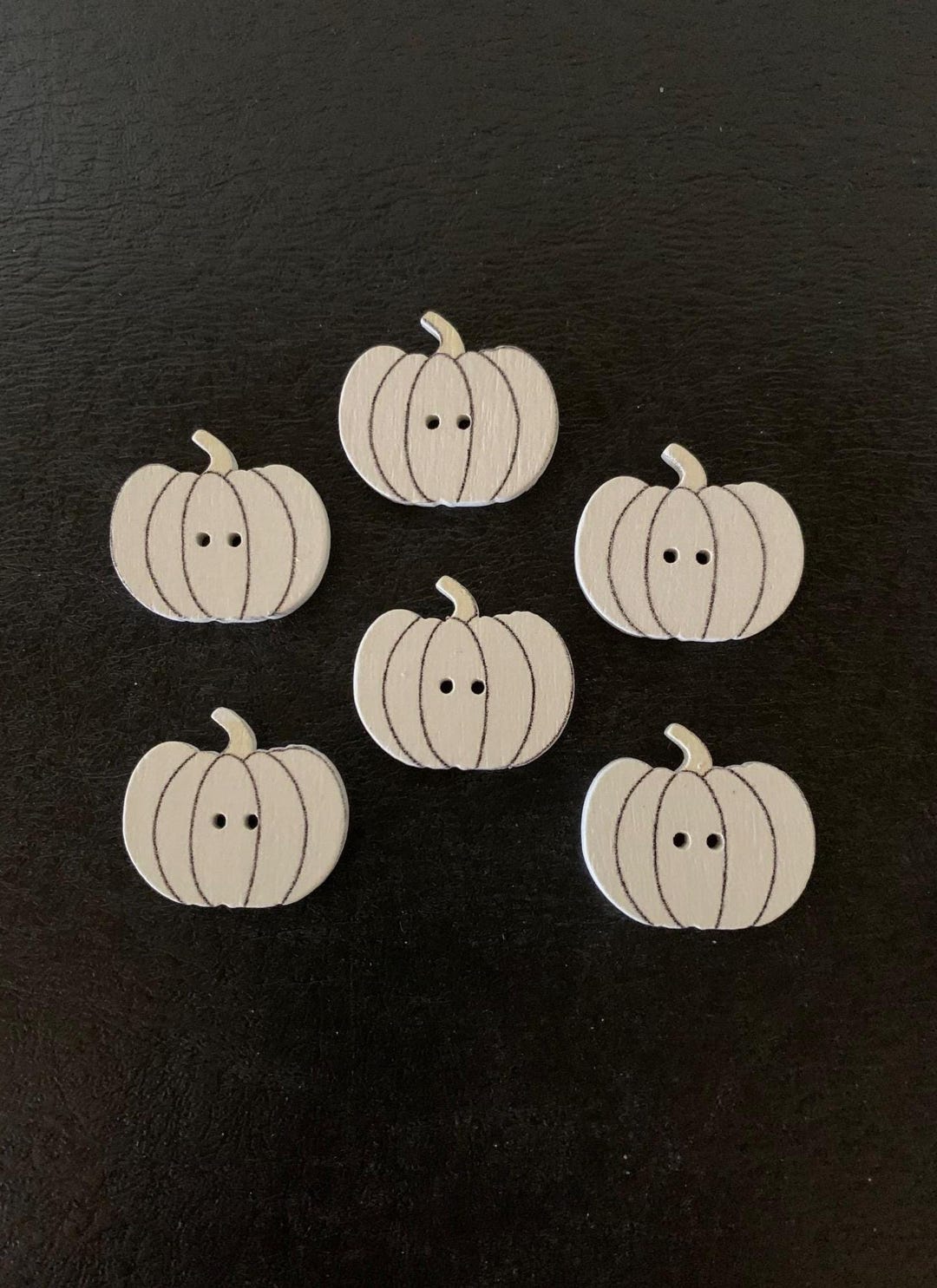 6 White Pumpkin Buttons, Pumpkin Buttons, White Pumpkin, Wood Pumpkins ...