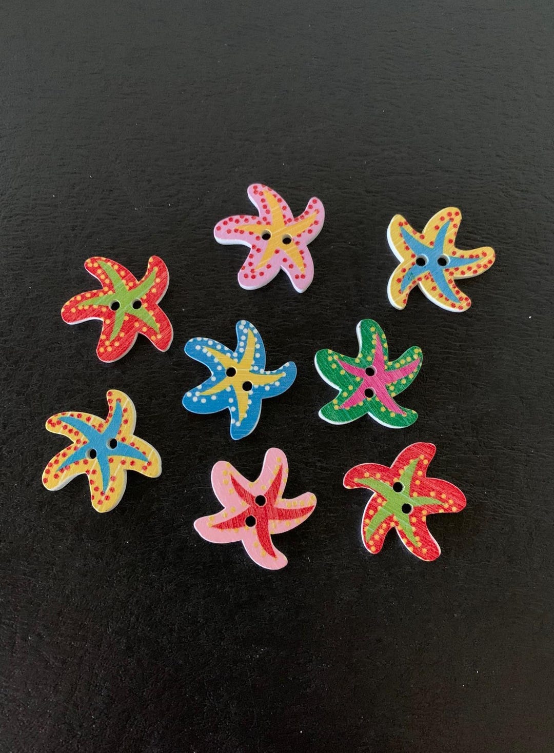 8 Random Mix Starfish Buttons, Starfish Buttons, Starfish Button, Star ...