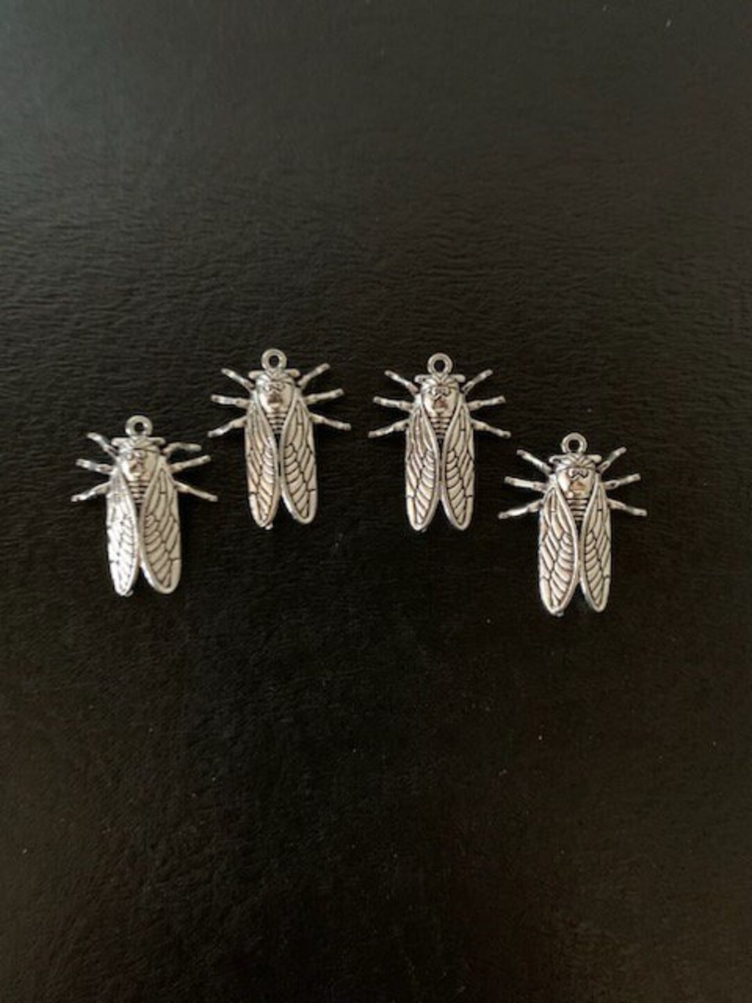 4 Silver Cicada Charms, Cicada Pendant, Cicada Jewelry, Cicada Gift ...