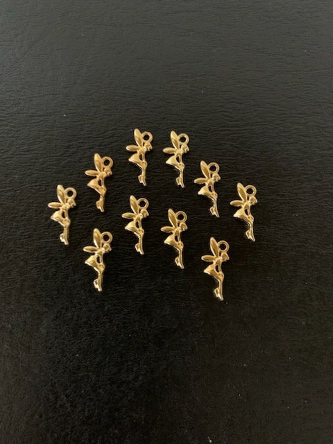 10 Gold Fairy Charms, Metal Charms, Charm Bracelet, Fairy Charm, Fairy ...