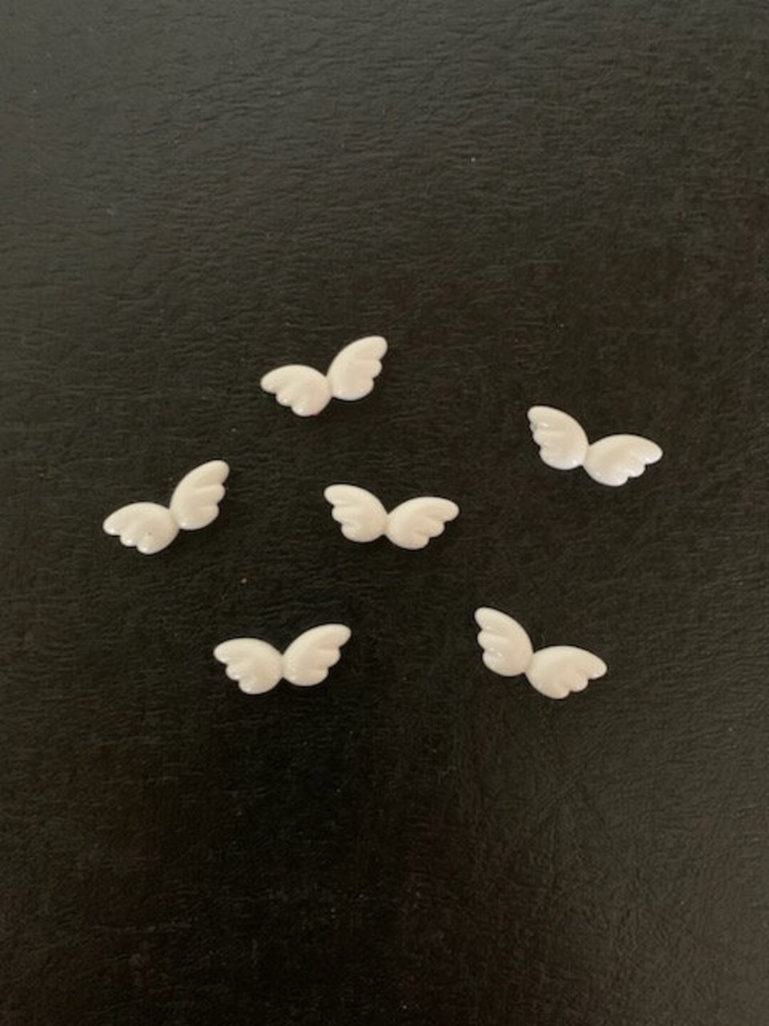 6 Mini Wings Flats, Angel Wings, Mini Wings, Mini Angel Wings, White ...