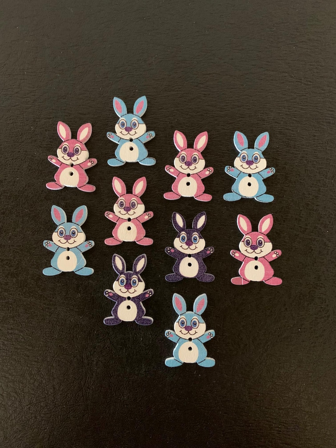 10 Random Mix Rabbit Buttons, Rabbit Button, Bunny Buttons, Easter ...