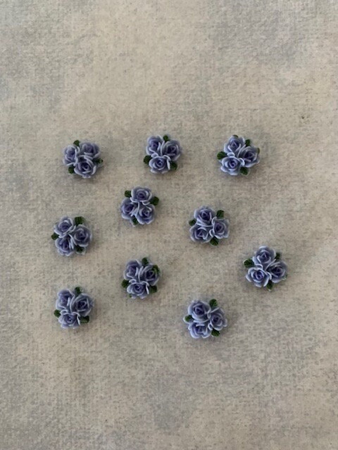 10 Periwinkle Flower Cluster Flats, Small Flowers, Periwinkle Flowers ...
