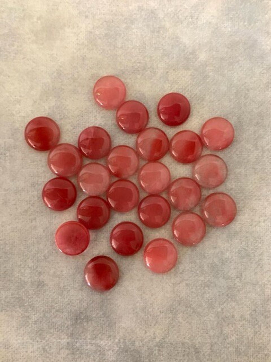 2 Watermelon Red Cabochon, Watermelon Red Stone, Red Cabochon, Pink ...