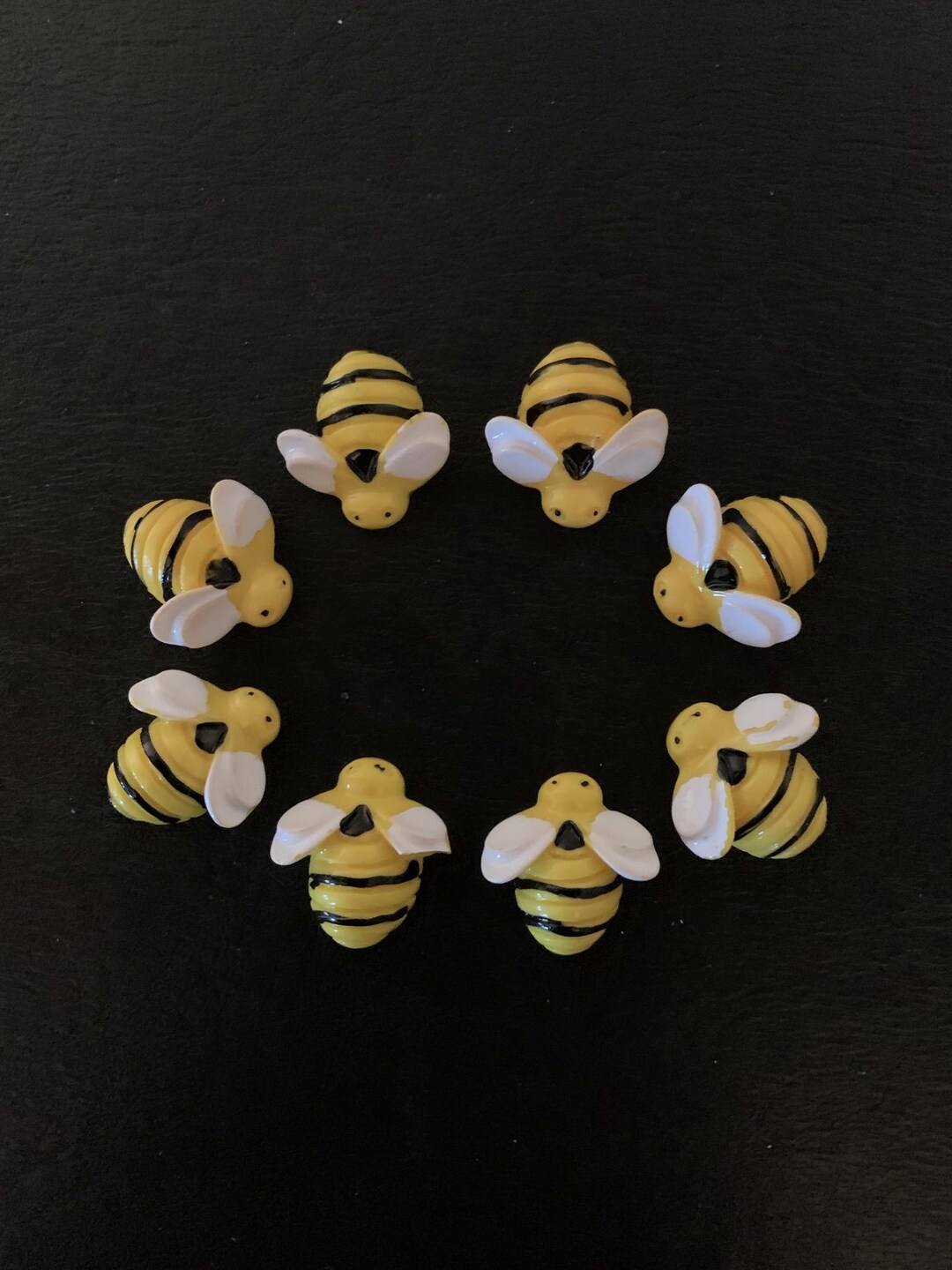 8 Honeybee Flat Back, Honeybee Flatbacks, Honeybee Cabochon, Honeybee ...