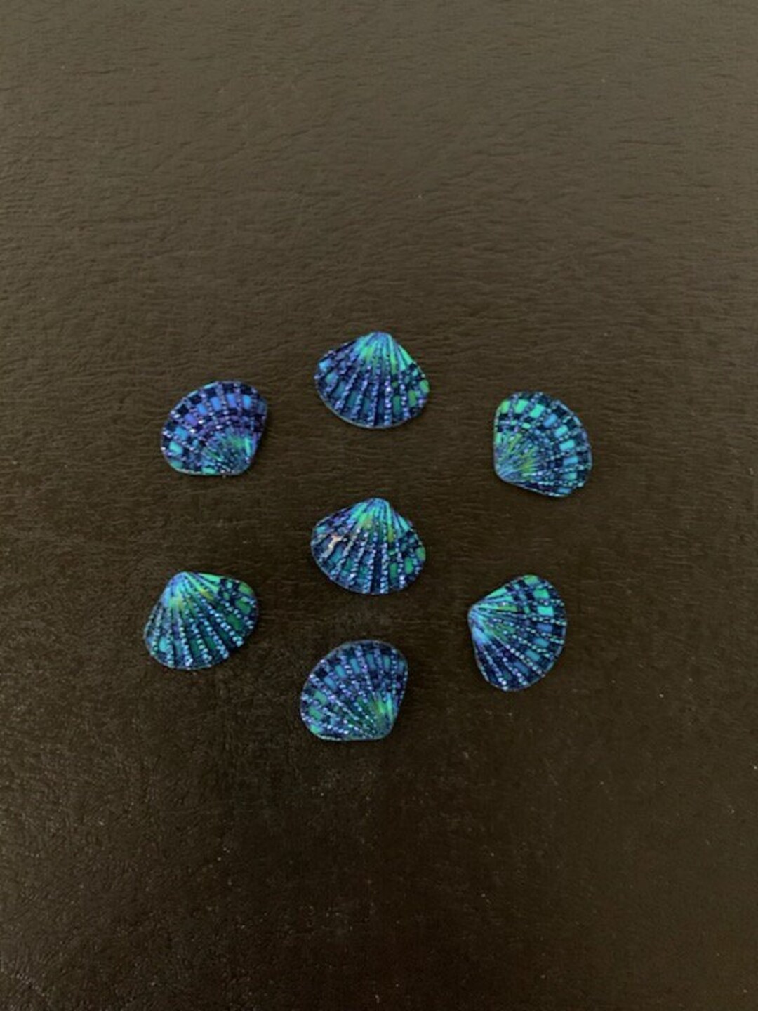 7 Seashell Flatbacks, Seashell Cabochon, Seashell Flats, Seashell ...