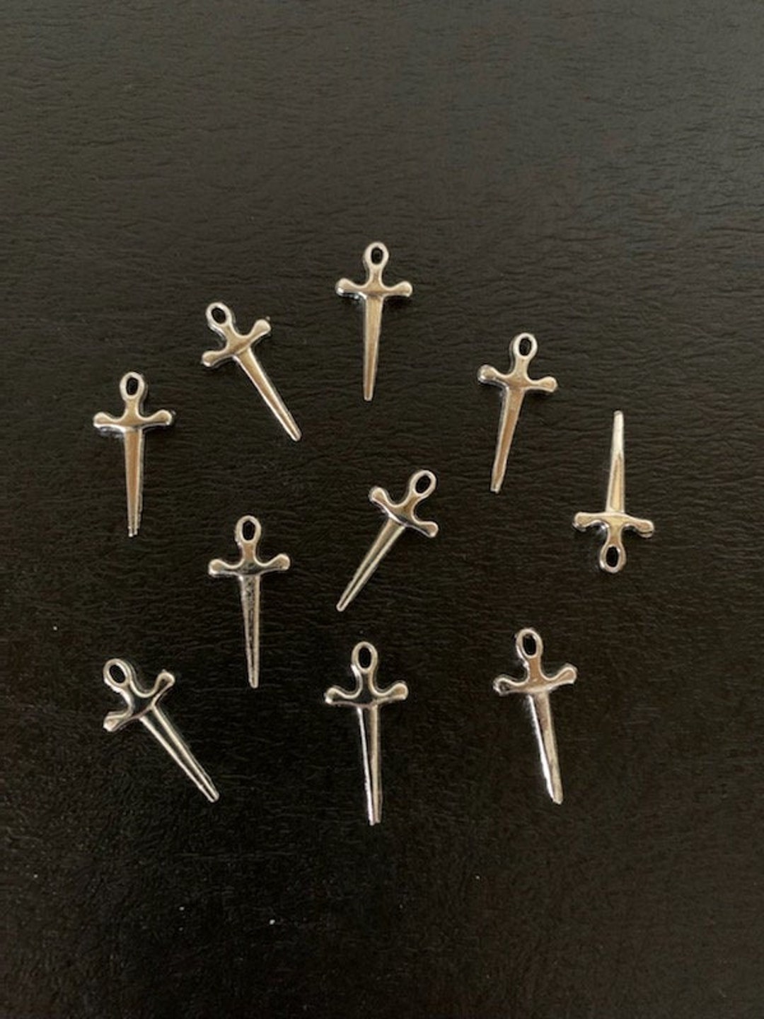 10 Medieval Charms, Metal Charms, Charm Bracelet, Dagger Charm ...