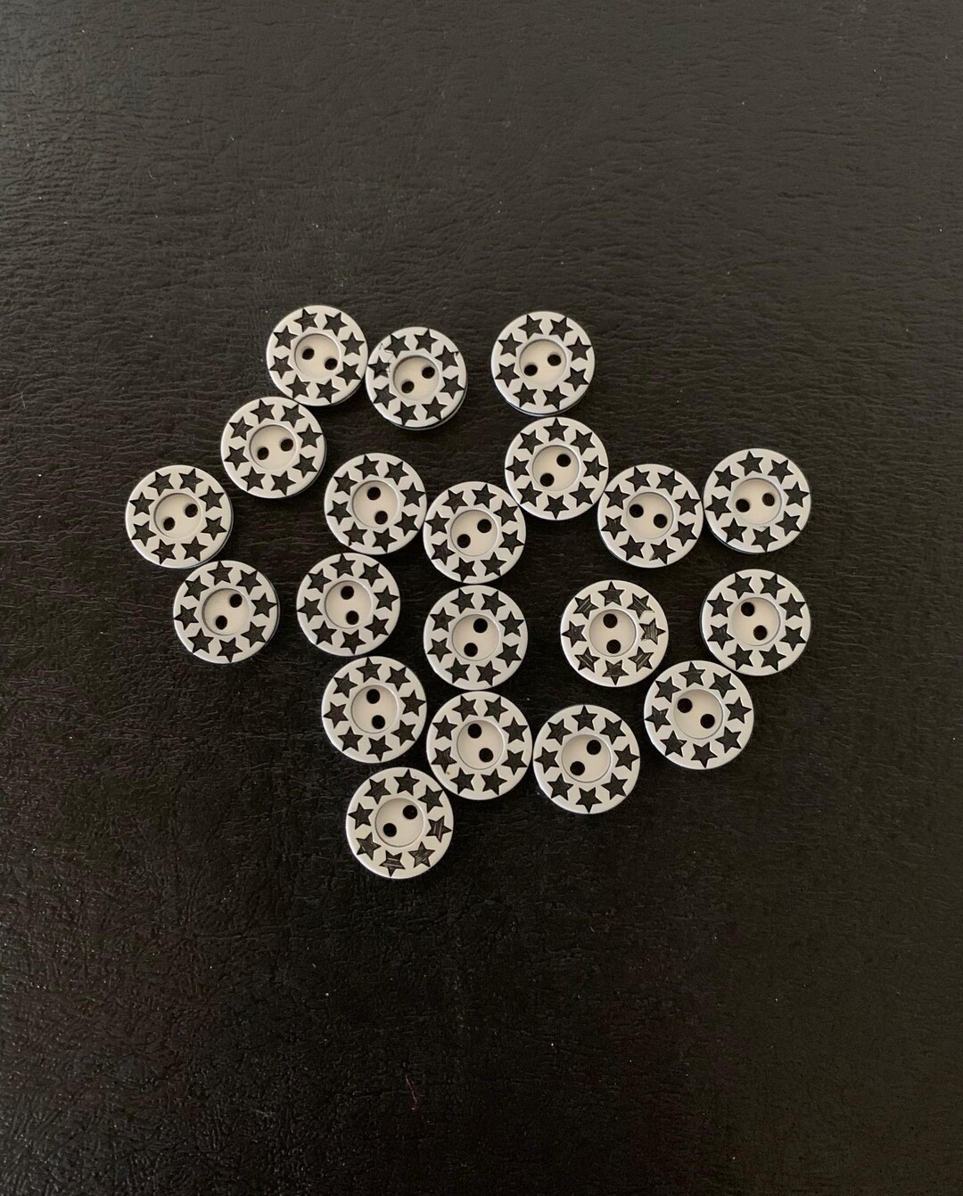 20 Star Buttons, Star Button, Buttons for Crafts, Button Star, White ...