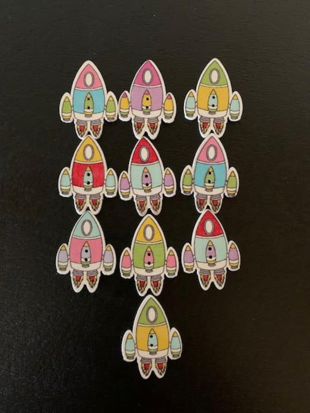 10 Random Mix Rocket Buttons, Rocket Buttons, Space Button, Astronaut ...